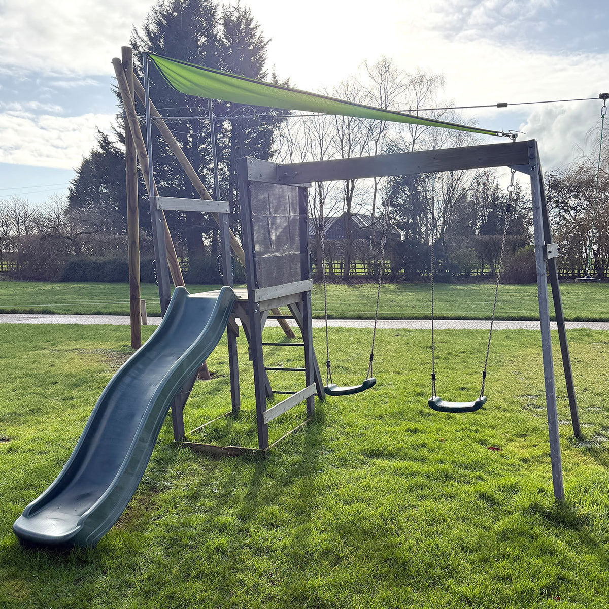 PLUM Siamang Wooden Playcentre with Swings and slide - Outdoor Play ...